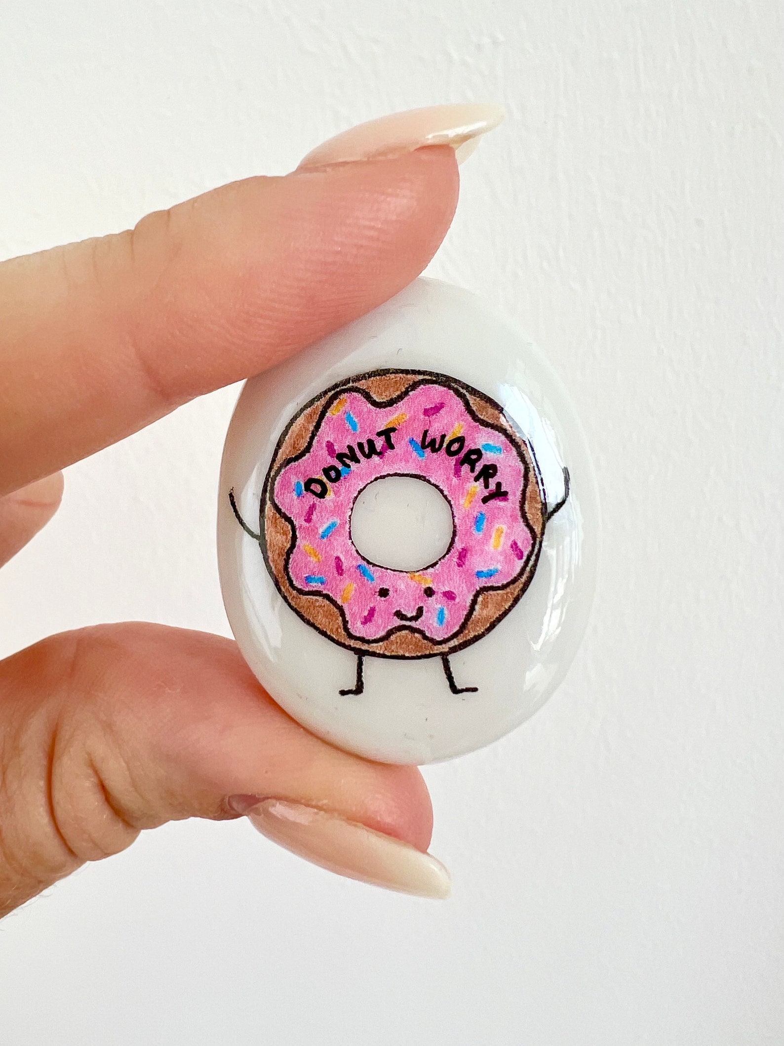 Doughnut, Donut, Love You, Pebble, Good Luck, Keepsake, Stone, Gift ...