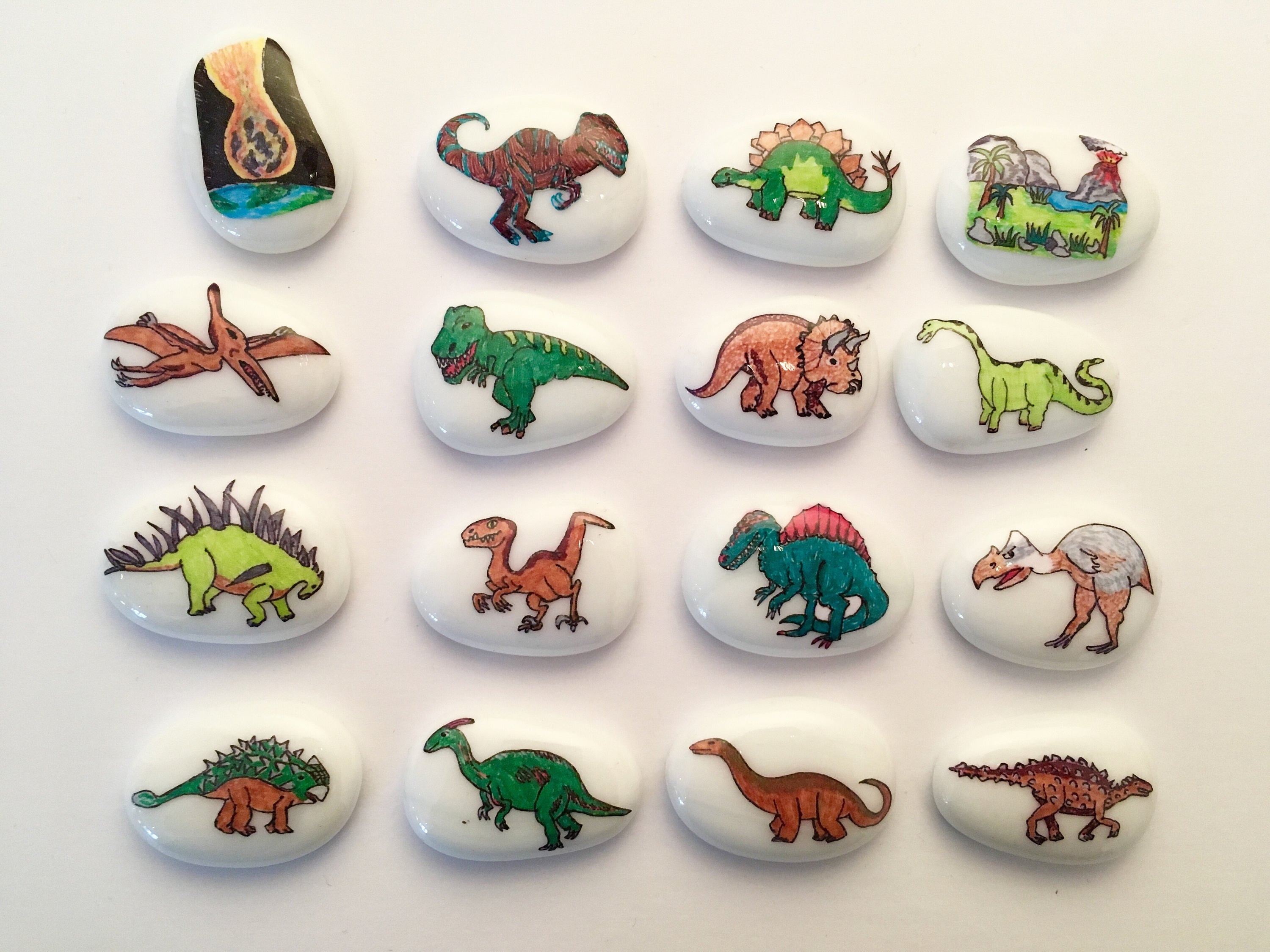 Dinosaur Story Stones Set Story Telling Imaginative Play - Etsy