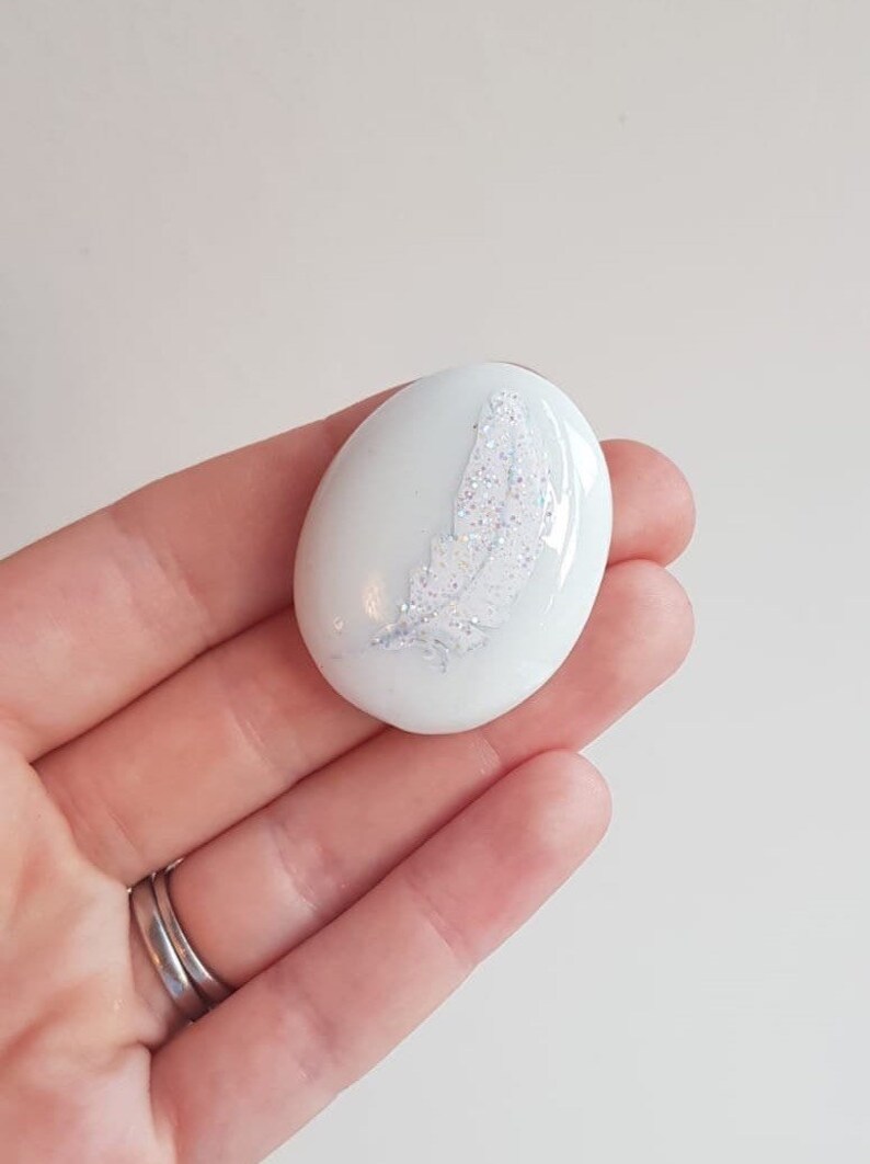 Feather, Friendship, Good Luck, Keepsake, Stone, Gift, Present, Momento ...