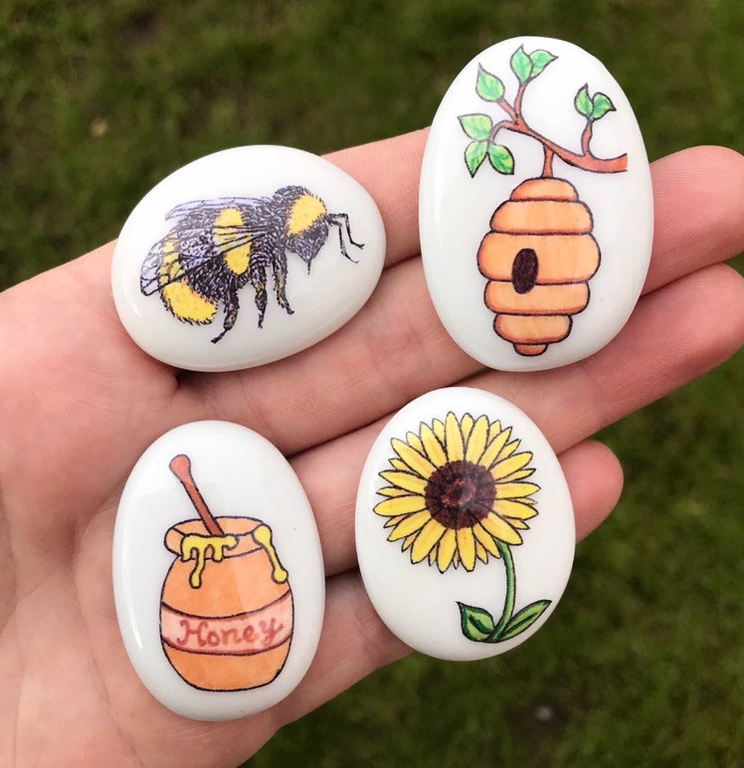 Bee, Bees, Honey, Sunflower, Pollen, Lifecycle, Stones, Pebbles, Summer ...