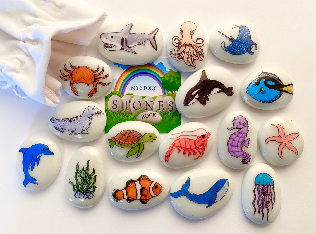 Under the Sea, Ocean, Story Stones, Sea-life, Sea, Shark, Whale ...
