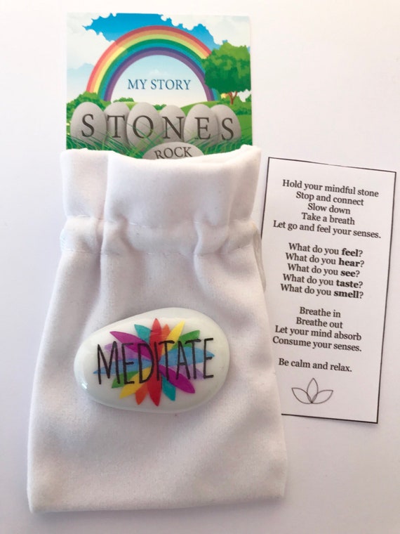 Mindful Stone Mindfulness Worry Stone Childrens Anxiety - Etsy