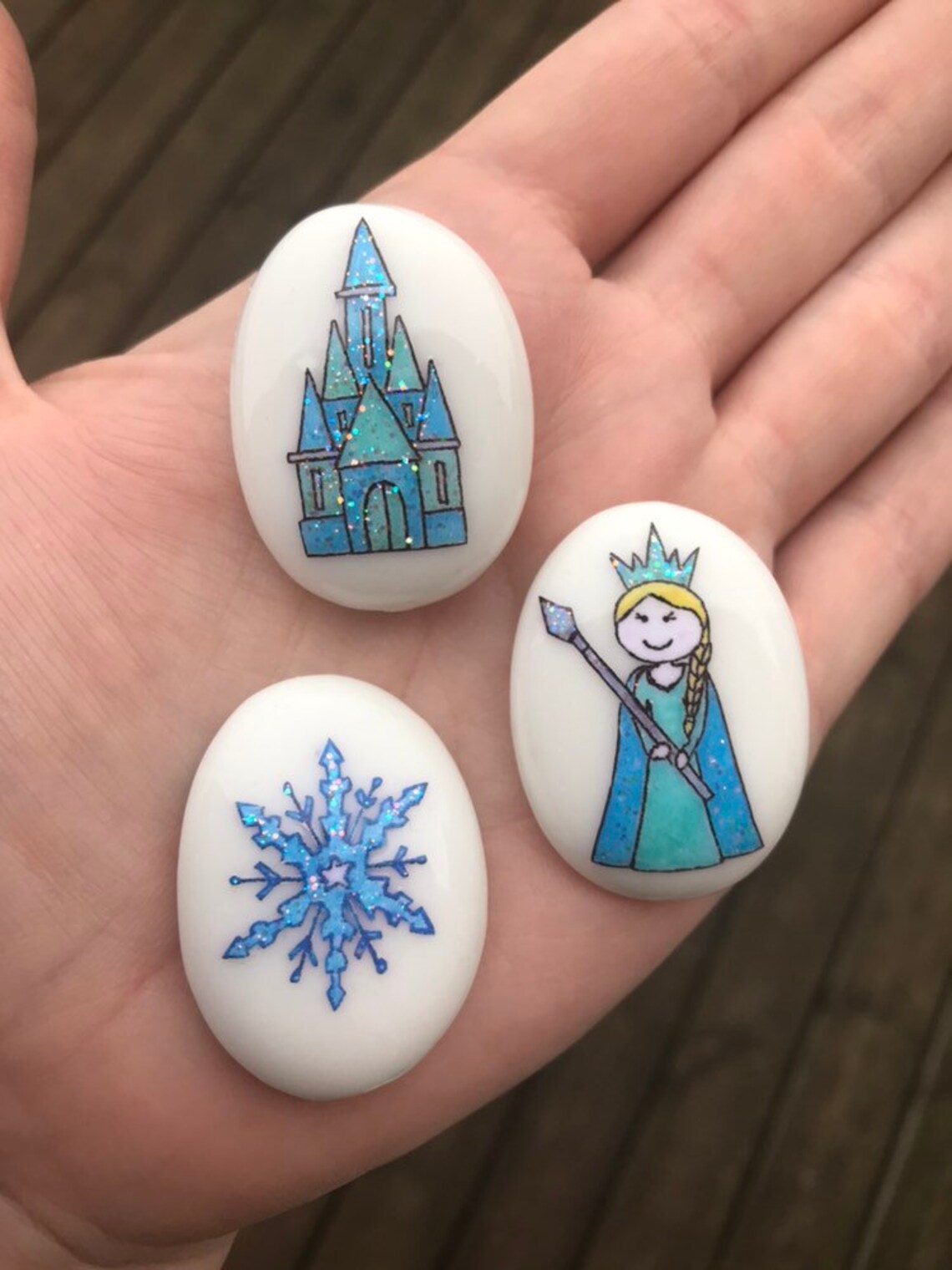 Snow Queen, Frozen, Ice Queen, Worry Stone, Childrens, Anxiety Aid ...