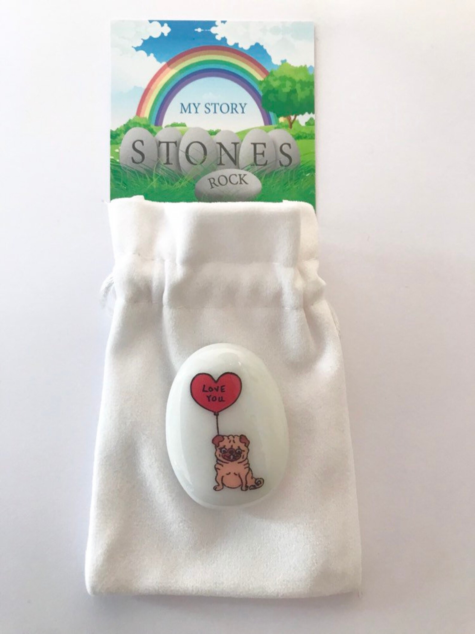 Pug Heart Personalised Friendship Good Luck Keepsake - Etsy