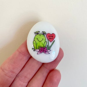 Frog, Heart, Personalised, Friendship, Good Luck, Keepsake, Stone, Gift ...