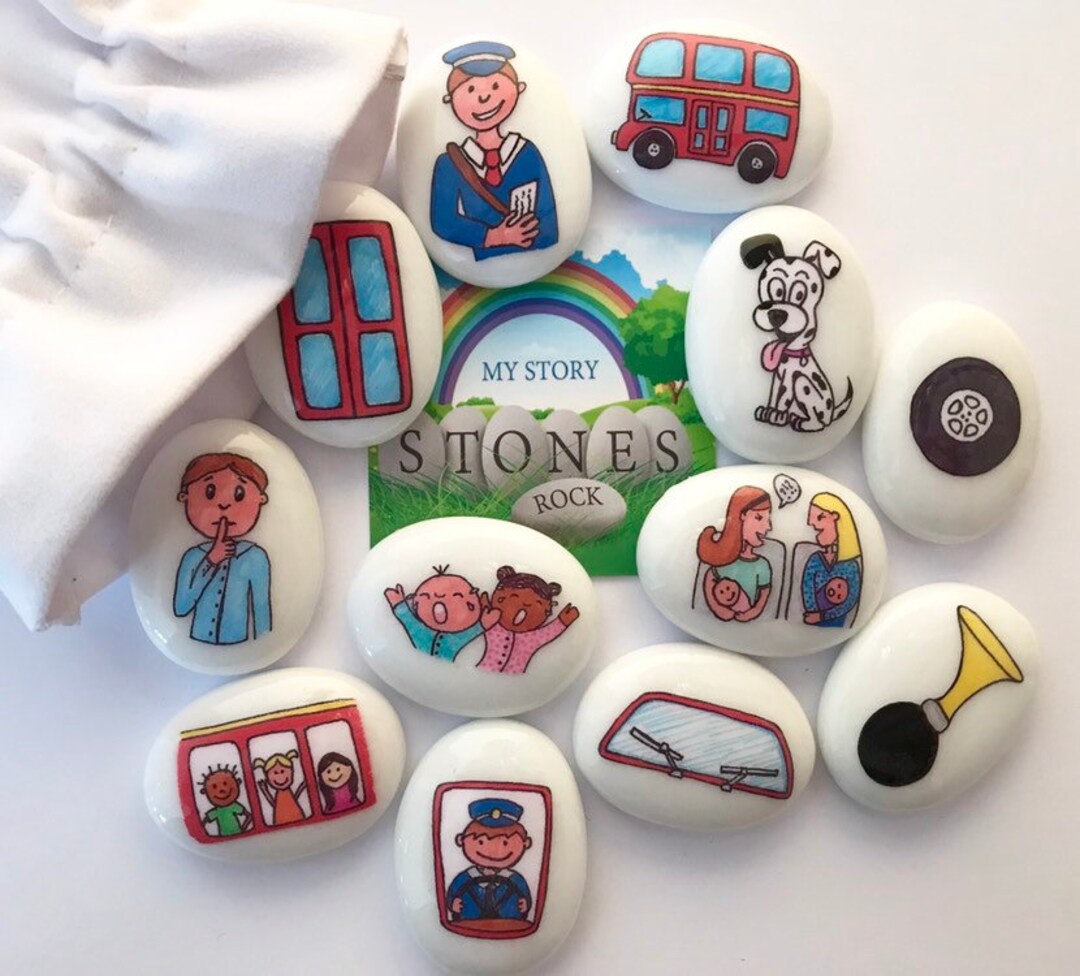 Wheels on the Bus, Nursery Rhyme, Songs, Preschool, Story Stones ...