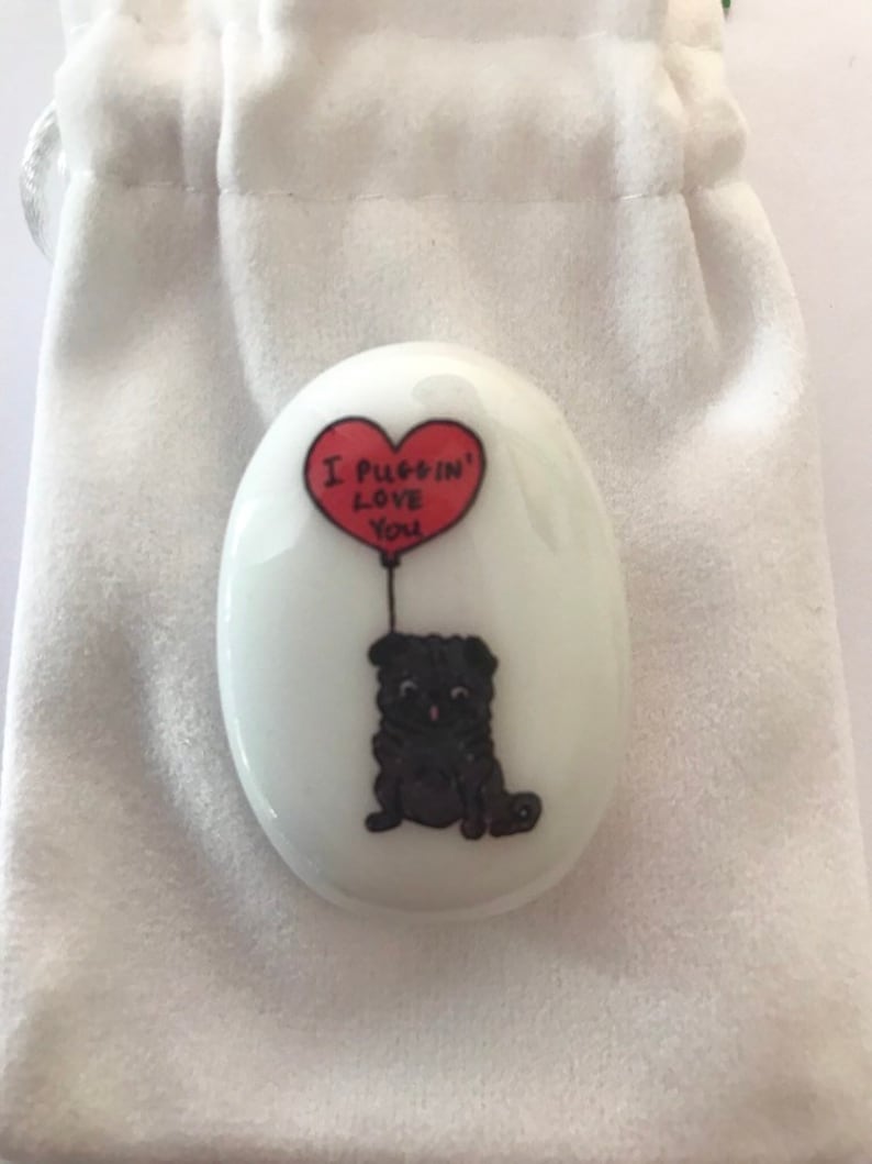 Pug Heart Personalised Friendship Good Luck Keepsake - Etsy