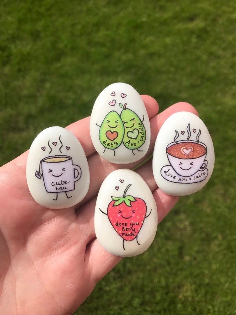 Love You a Latte Latte Coffee Pebble Good Luck Keepsake - Etsy