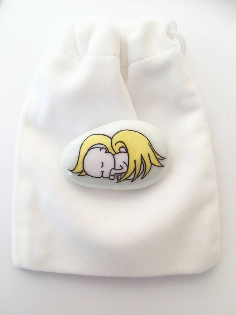 Angel, Baby, Sleeping Baby, Rainbow, Stone, Gift, Present, Momento ...