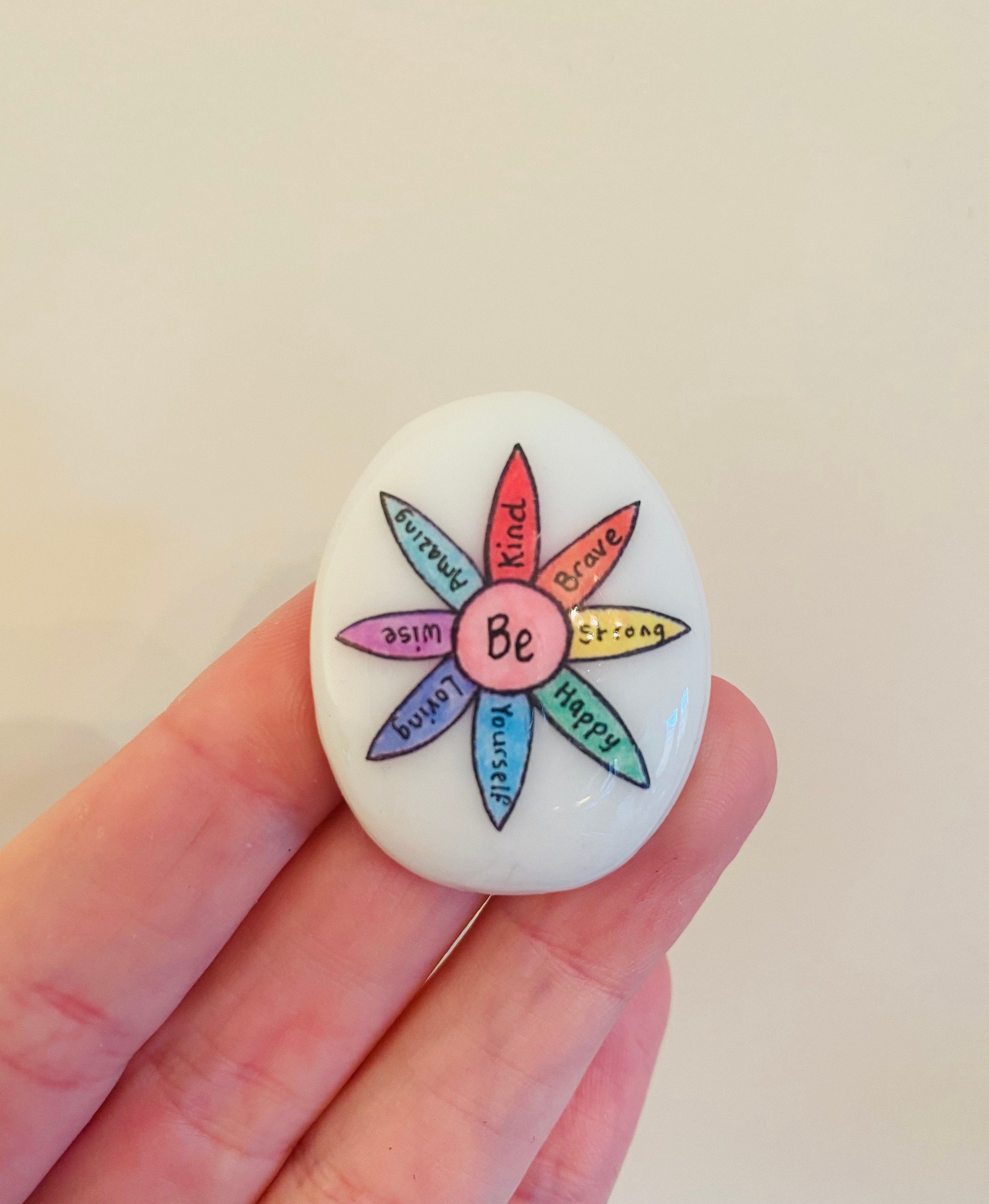 Rainbow Flower Personalised Positive Affirmations Be Kind - Etsy