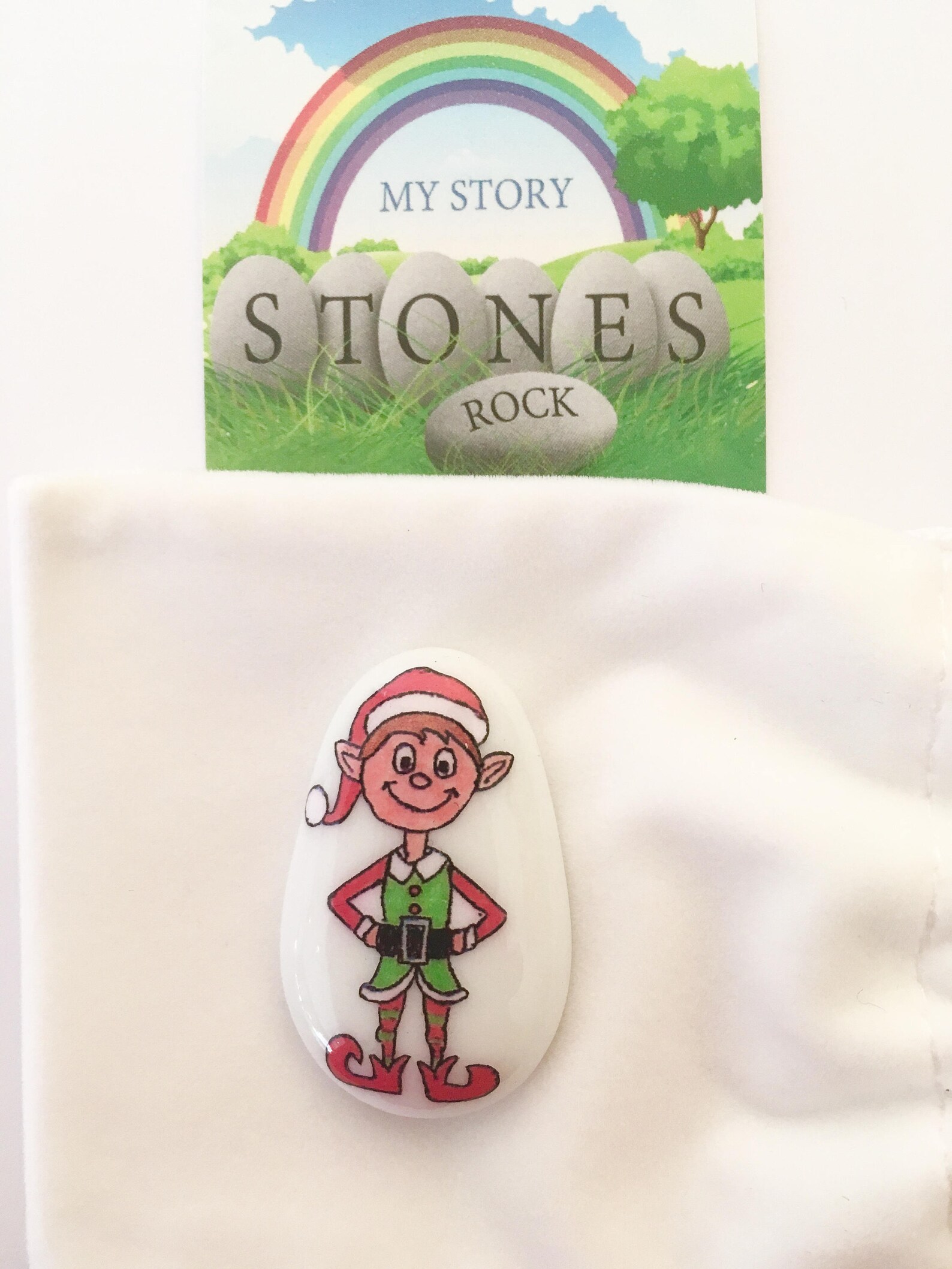 Christmas Elf Elf Friendship Good Luck Keepsake Stone | Etsy