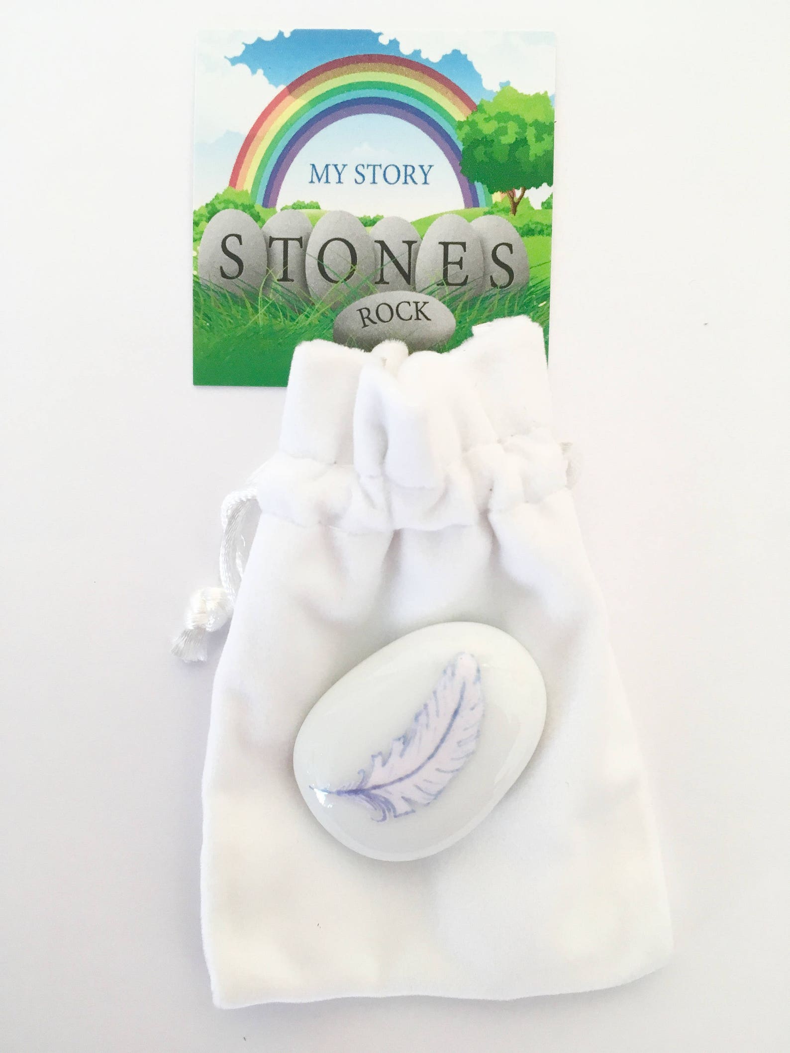 Feather Friendship Good Luck Keepsake Stone Gift | Etsy