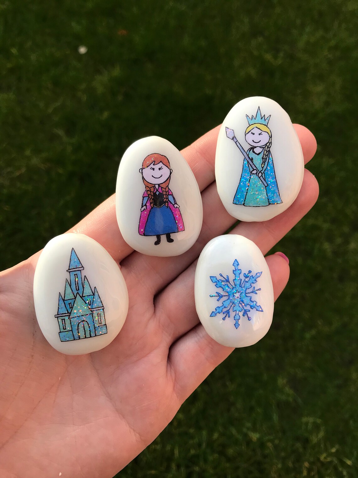 Snow Queen, Frozen, Ice Queen, Worry Stone, Childrens, Anxiety Aid ...