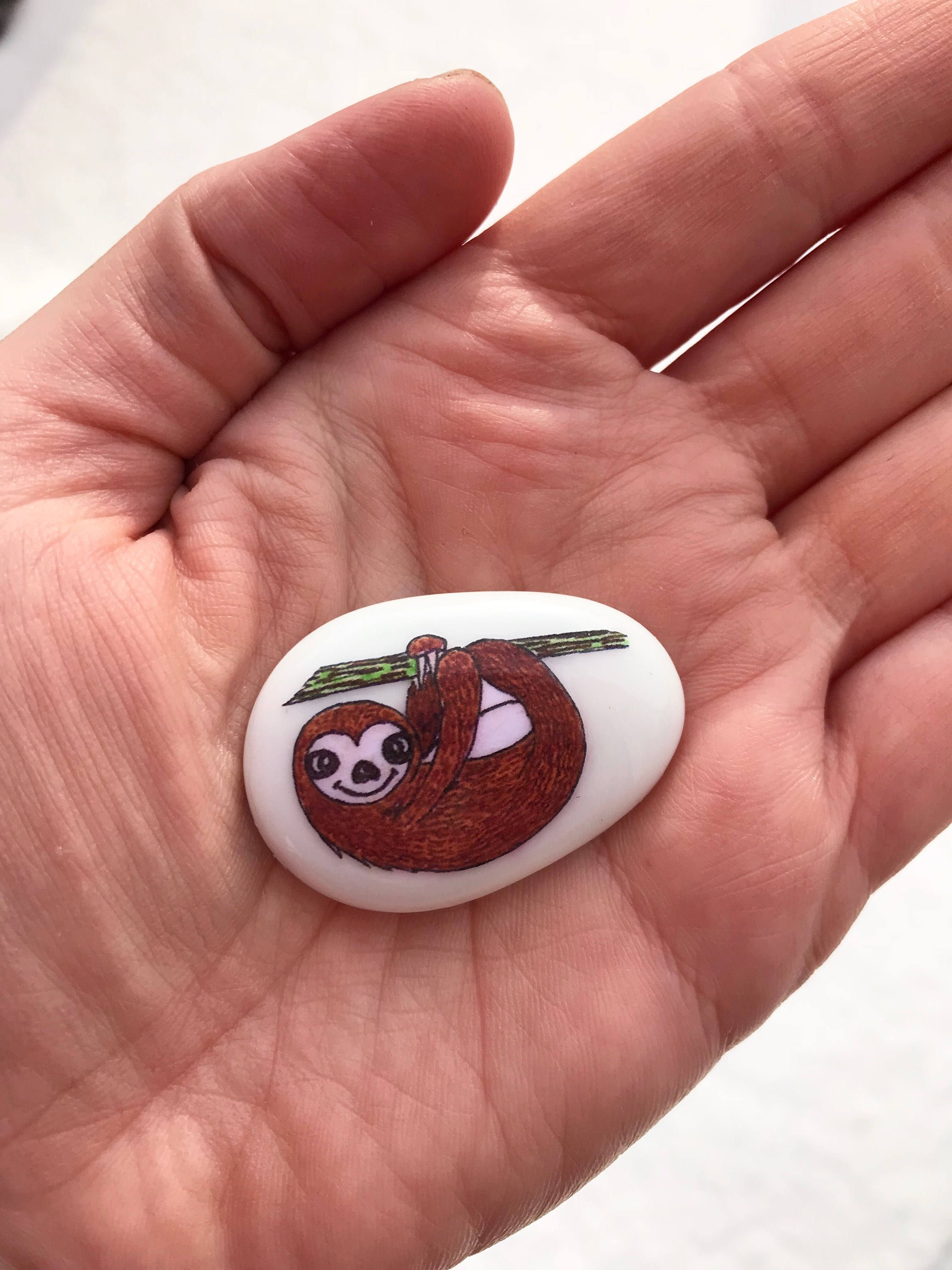 Sloth Slow Cute Friend Birthday Baby Keepsake Stone - Etsy UK