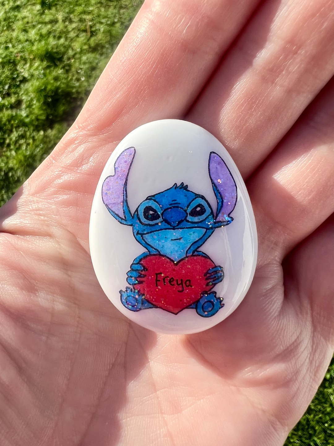 Stitch, Heart, Personalised, Friendship, Good Luck, Keepsake, Stone ...