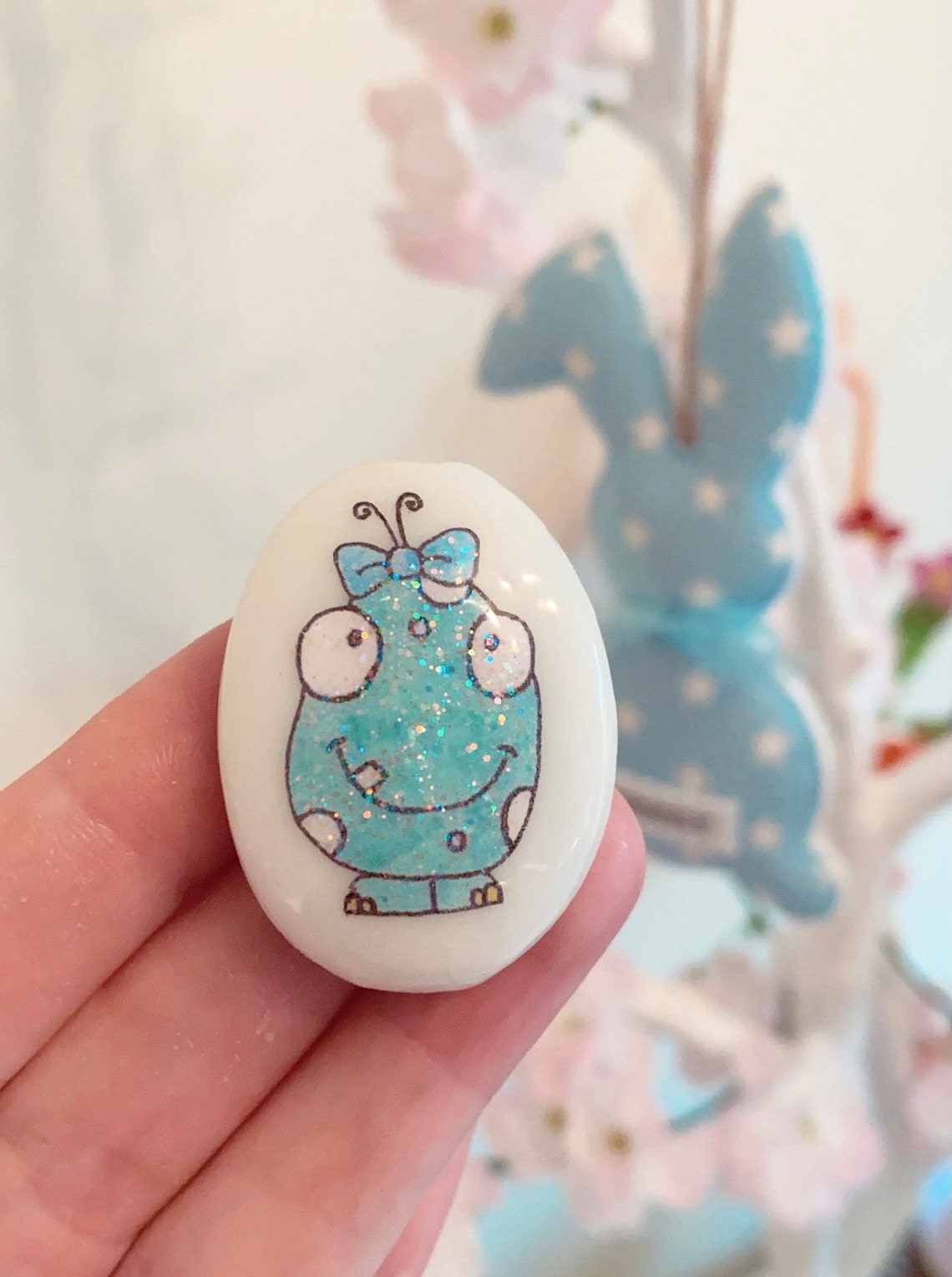 Pink Worry Monster Worry Stone Childrens Anxiety Aid - Etsy