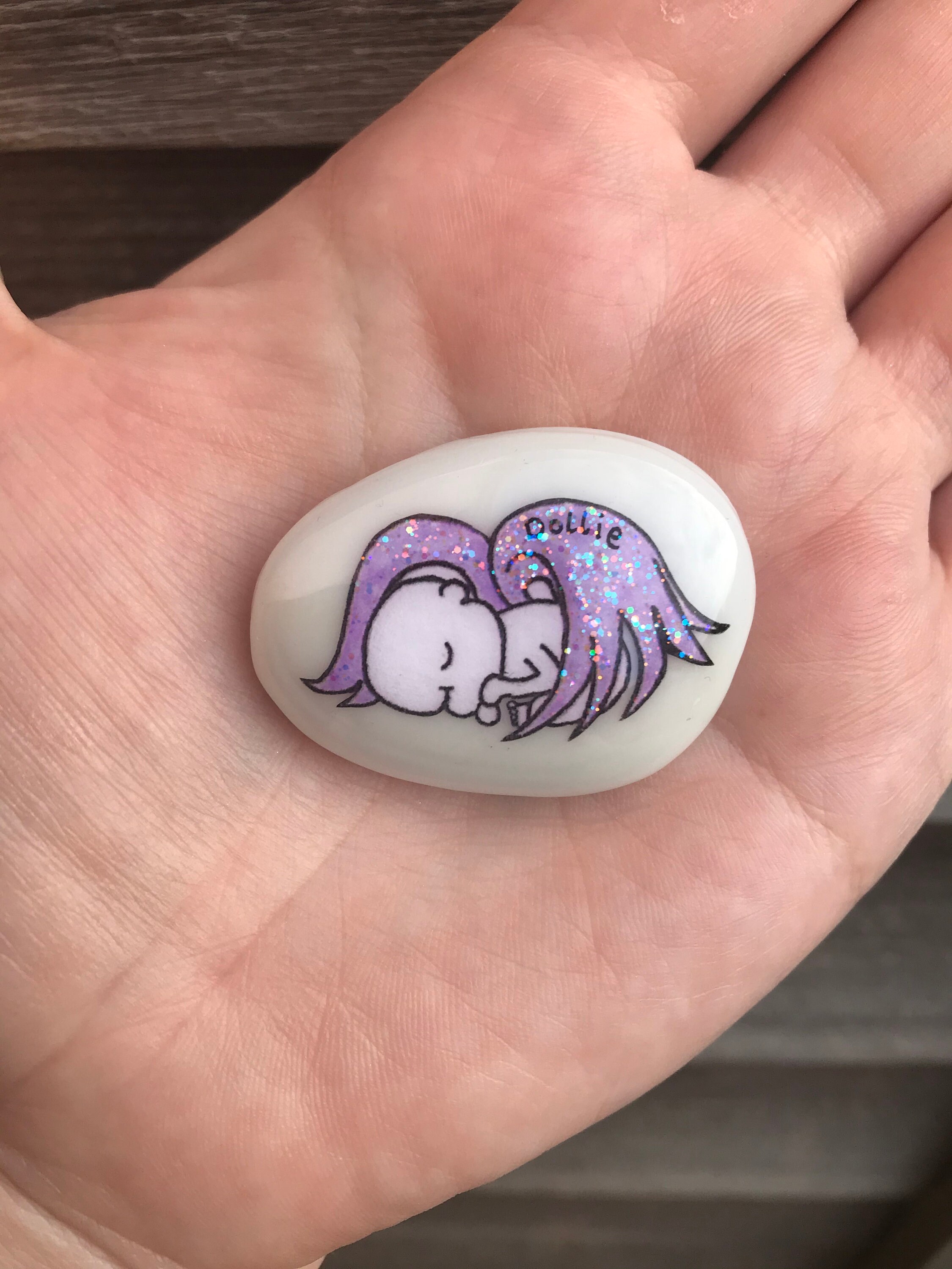 Angel Baby Sleeping Baby Rainbow Stone Gift Present - Etsy UK
