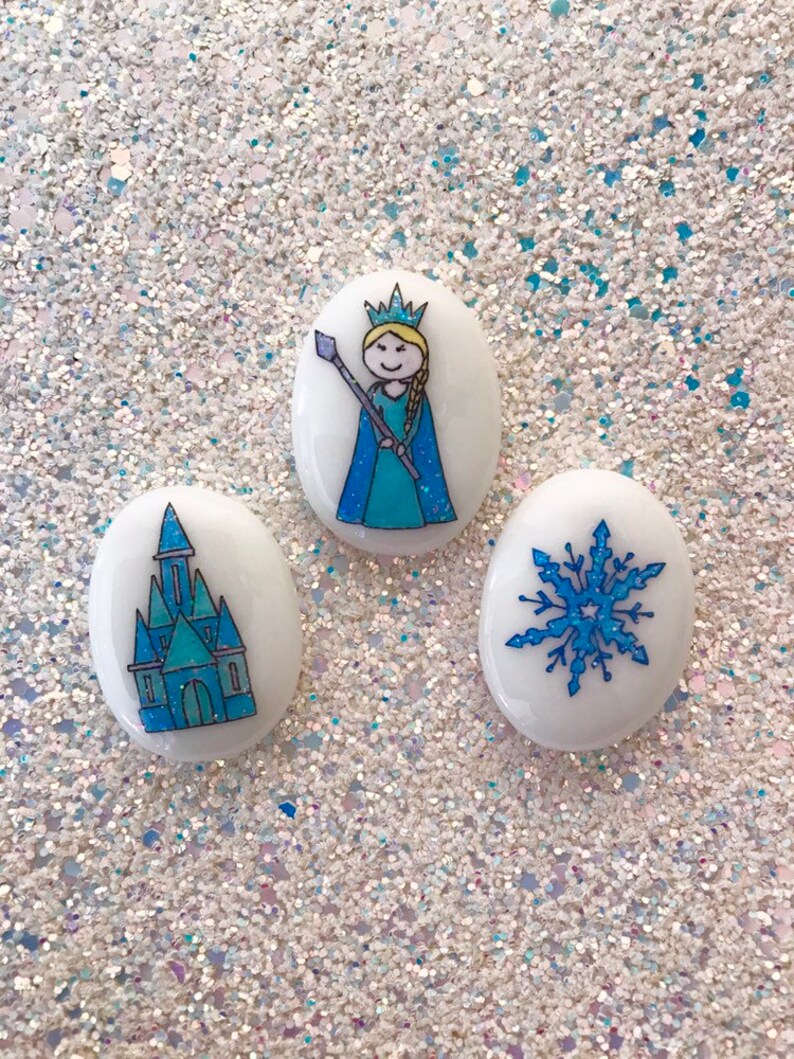Snow Queen, Frozen, Ice Queen, Worry Stone, Childrens, Anxiety Aid ...