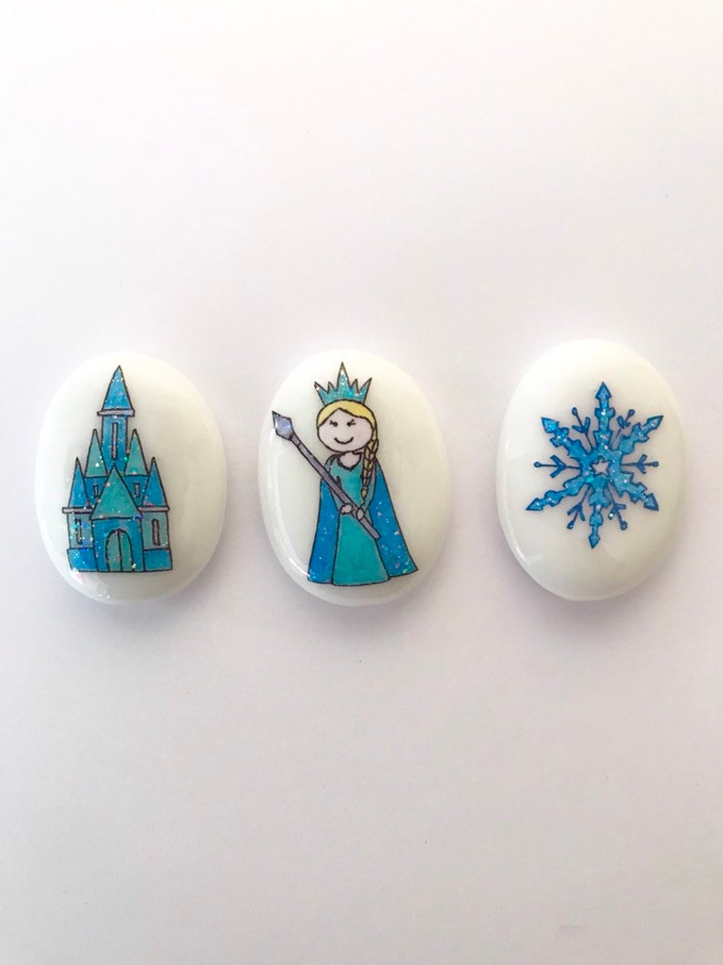 Snow Queen, Frozen, Ice Queen, Worry Stone, Childrens, Anxiety Aid ...