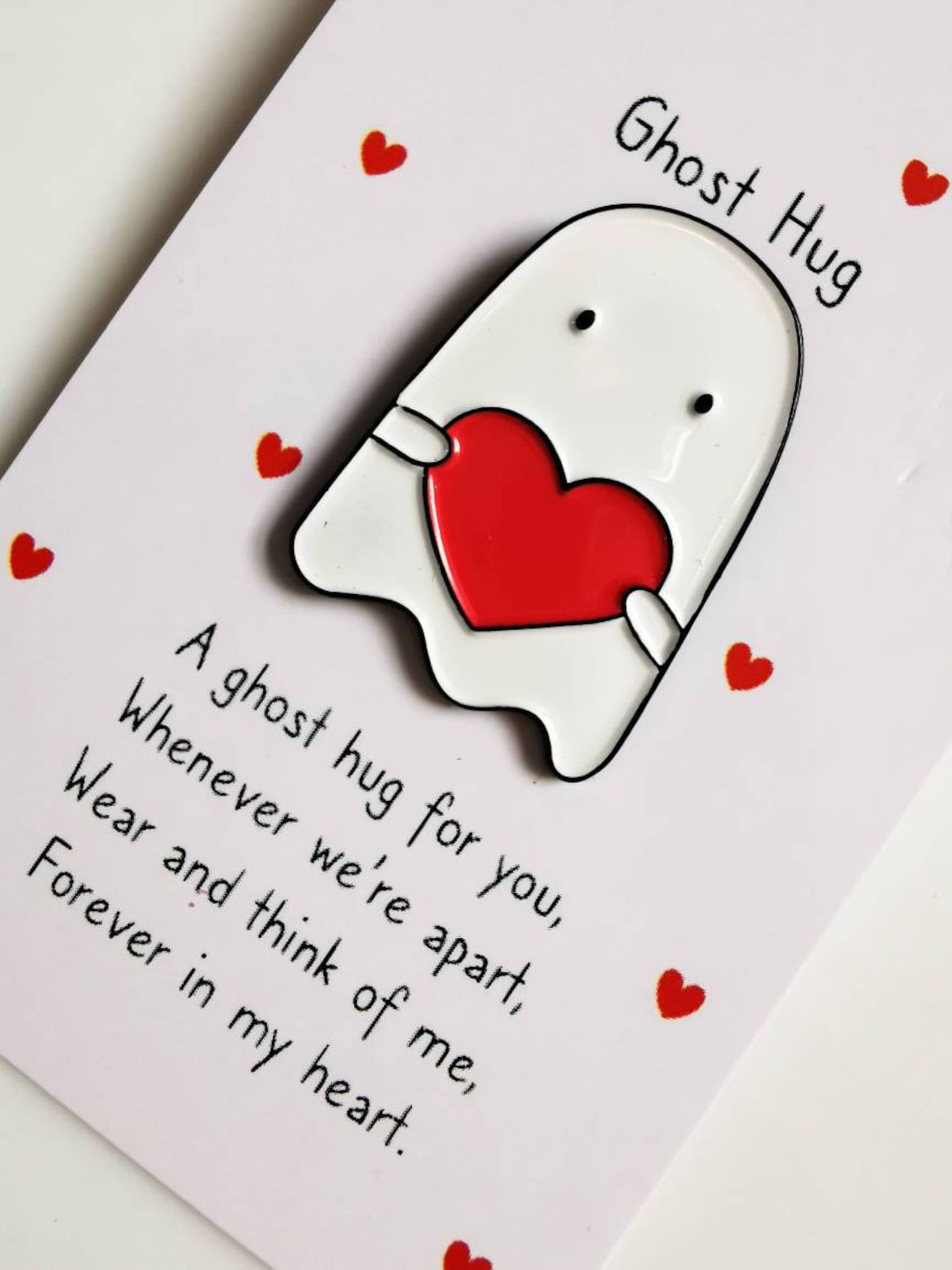 Ghost Hug Pin Badge Ghost Hug Miss You Pin Badge Brooch - Etsy