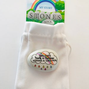 Personalised, Good Luck, Rainbow, Keepsake, Stone, Gift, Present ...