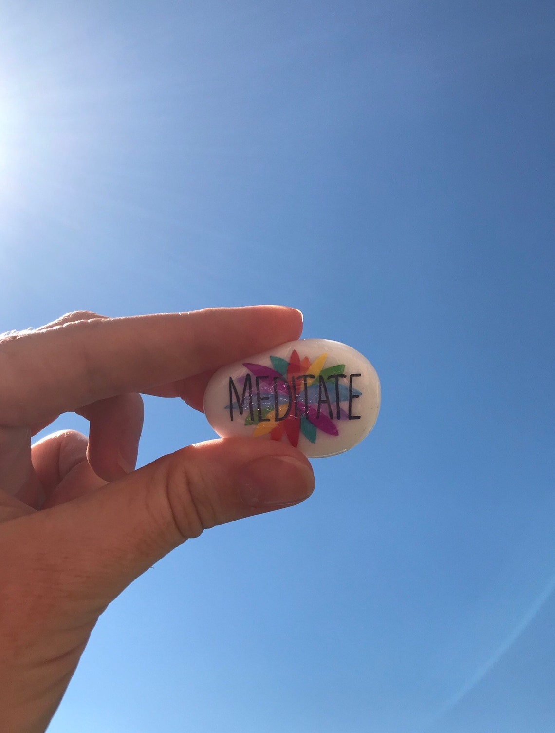 Mindful Stone, Mindfulness, Worry Stone, Childrens, Anxiety Aid, Stress ...