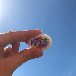 Mindful Stone, Mindfulness, Worry Stone, Childrens, Anxiety Aid, Stress ...