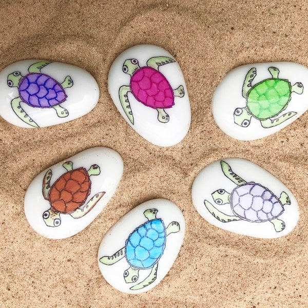 Turtle Pebble Art - Etsy