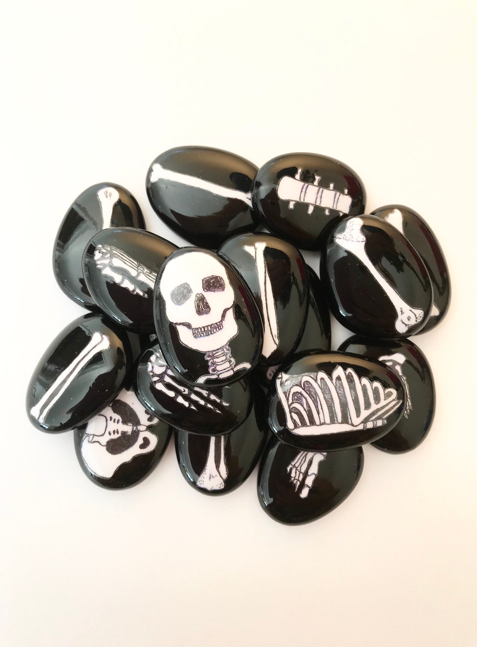 Skeleton Human Skeleton Puzzle Halloween Story Stones - Etsy