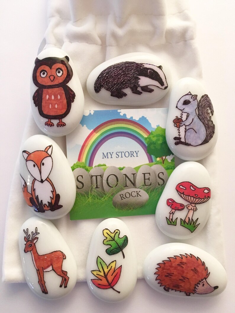 Woodland Autumn Seasons Story Stones Set Storytelling - Etsy UK