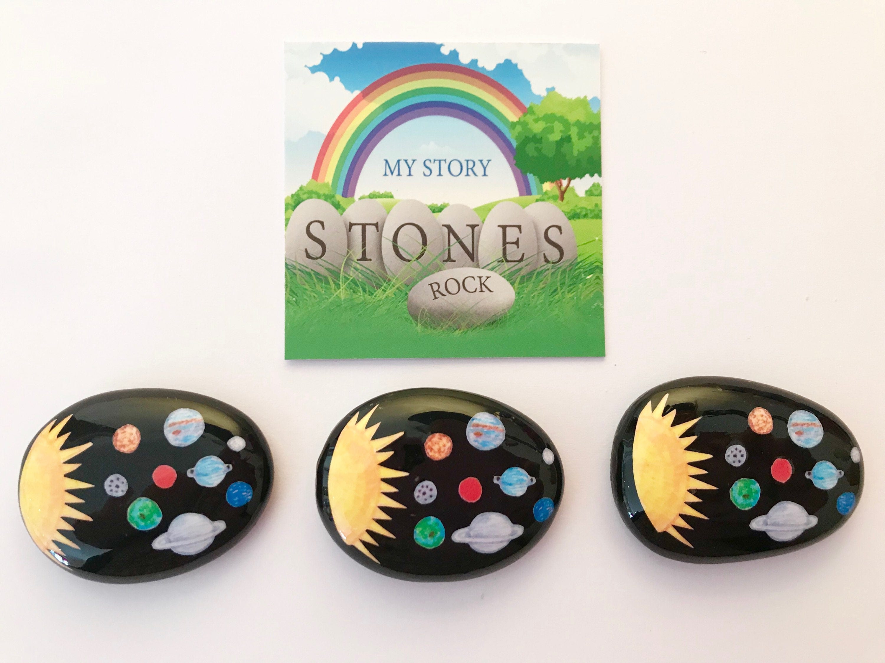 Solar System Pebble Good Luck Keepsake Stone Gift - Etsy