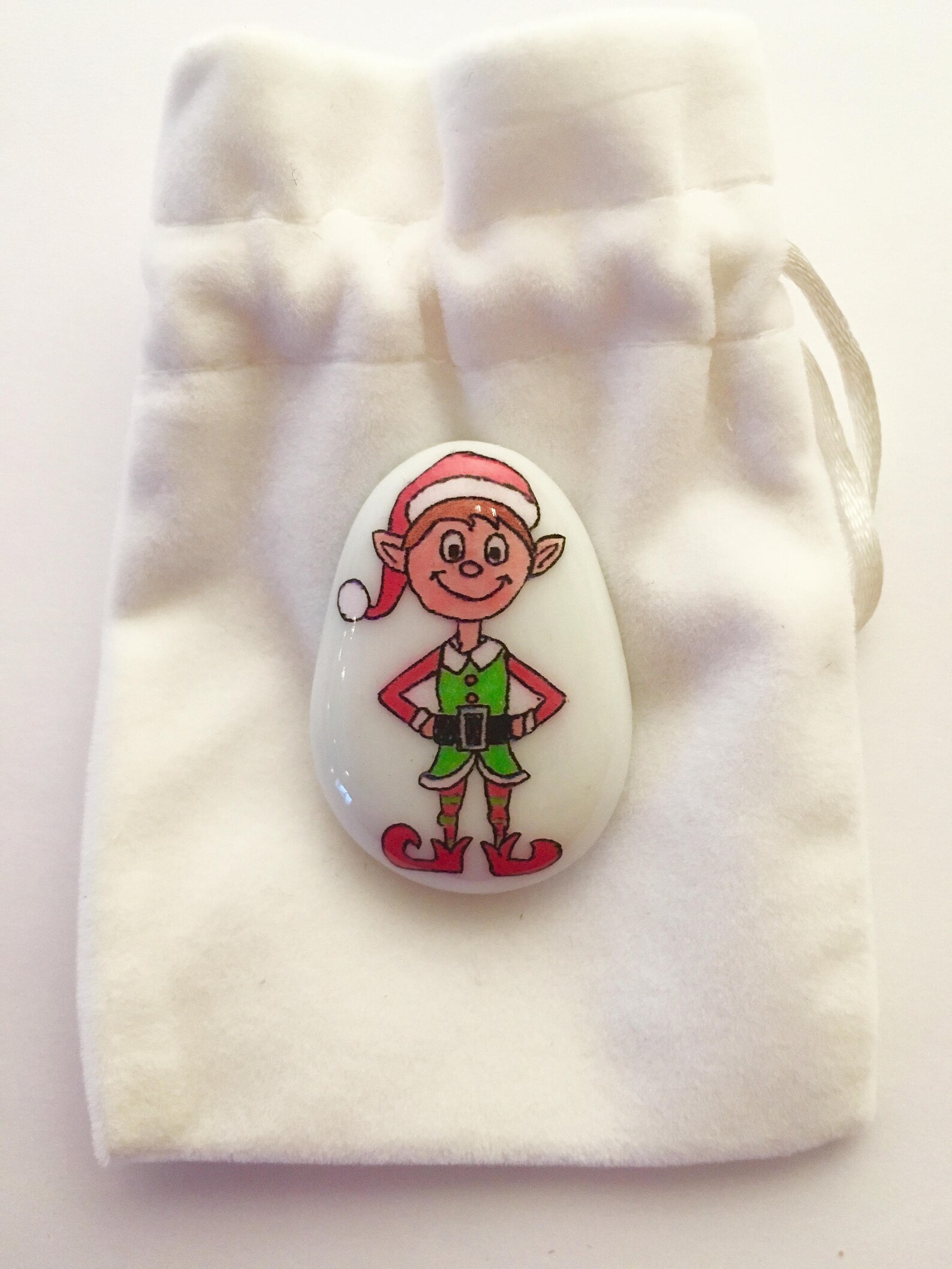 Christmas Elf Elf Friendship Good Luck Keepsake Stone | Etsy