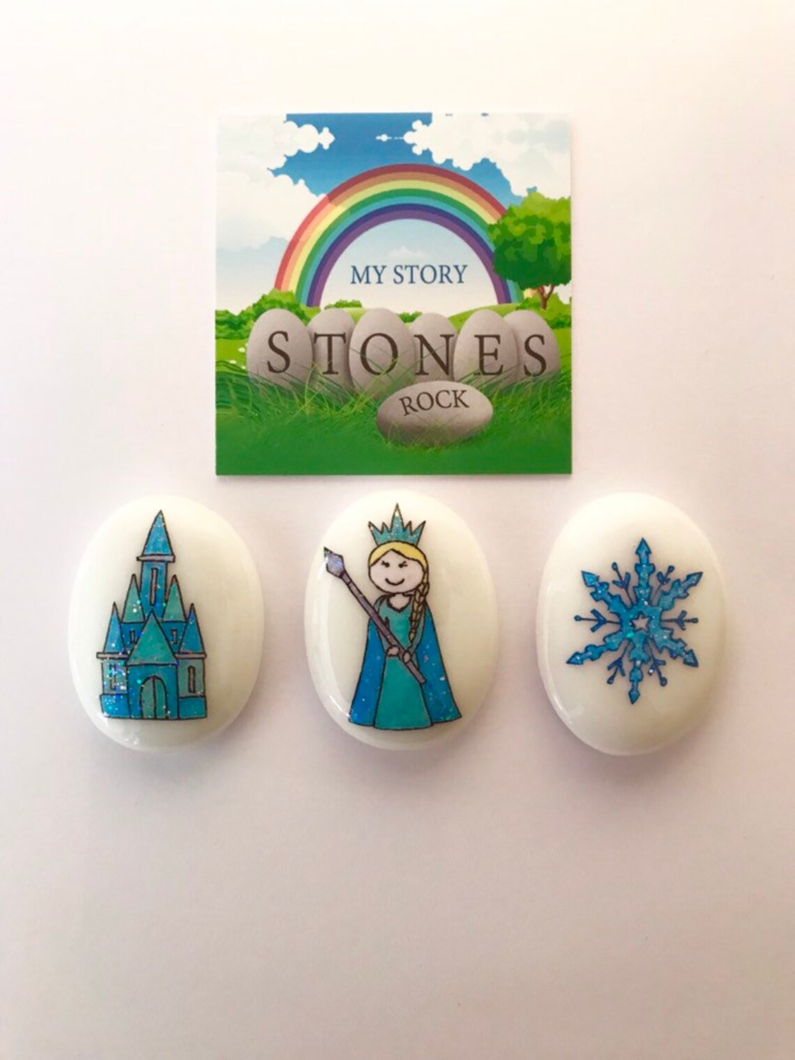 Snow Queen, Frozen, Ice Queen, Worry Stone, Childrens, Anxiety Aid ...