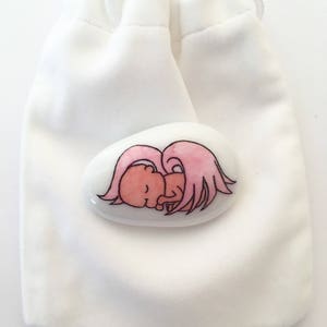 Angel, Baby, Sleeping Baby, Rainbow, Stone, Gift, Present, Momento ...