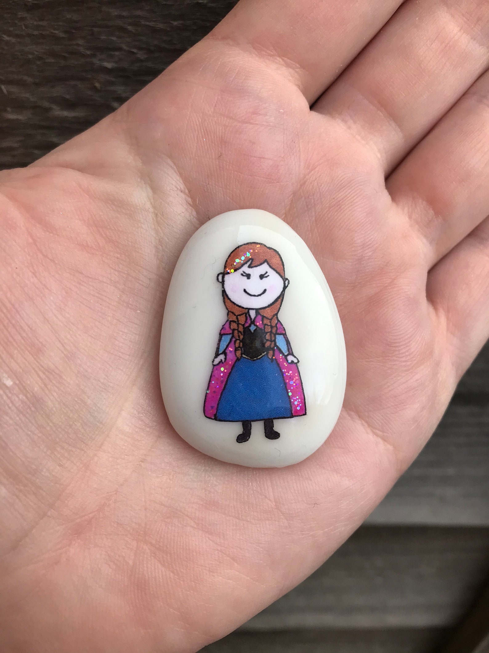 Snow Queen, Frozen, Ice Queen, Worry Stone, Childrens, Anxiety Aid ...