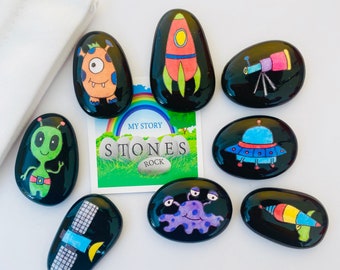 Solar System Story Stones Set Story Telling Imaginative | Etsy UK