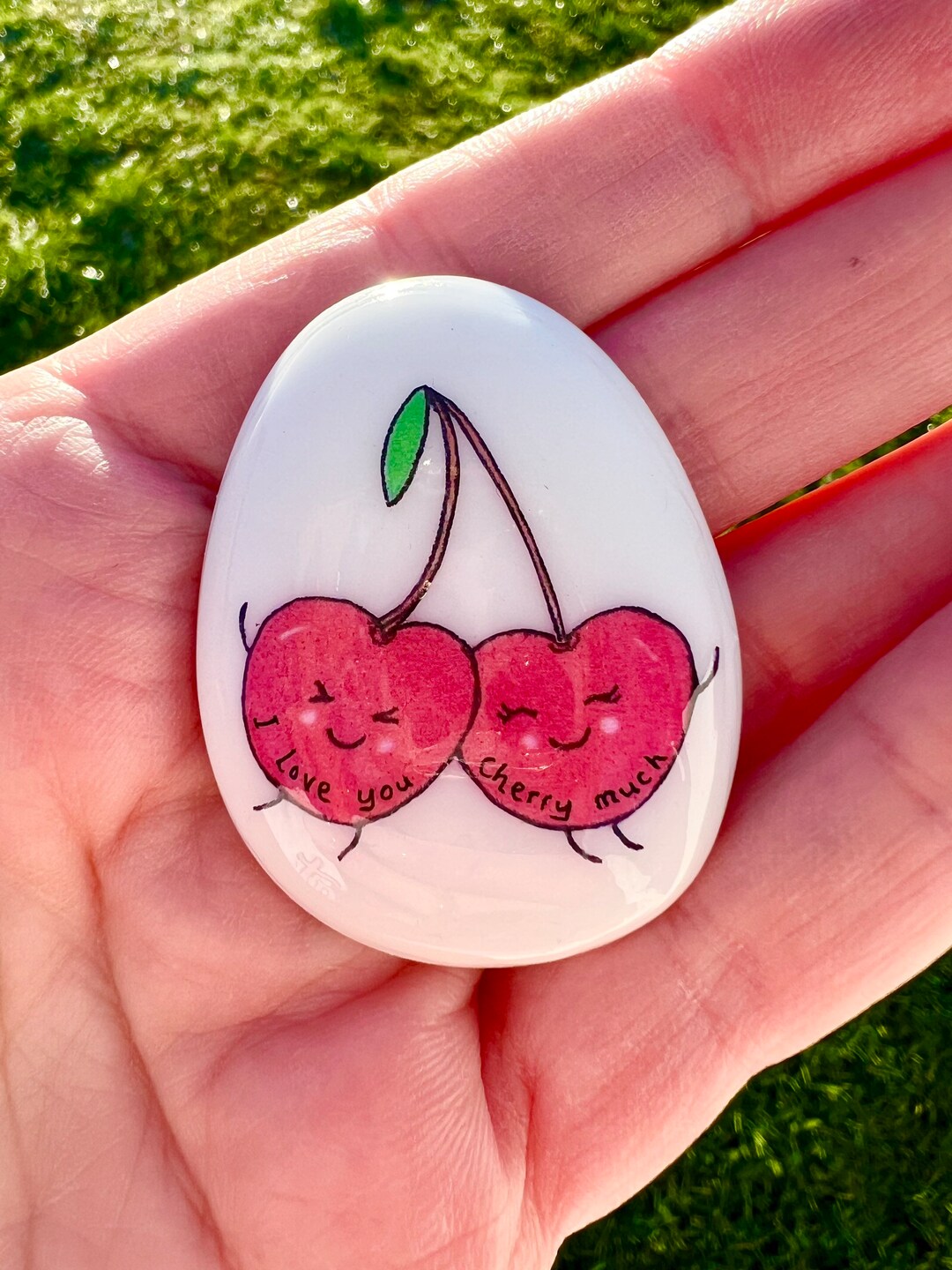 Cherries, Cherry, Good Luck, Keepsake, Stone, Gift, Present, Momento ...
