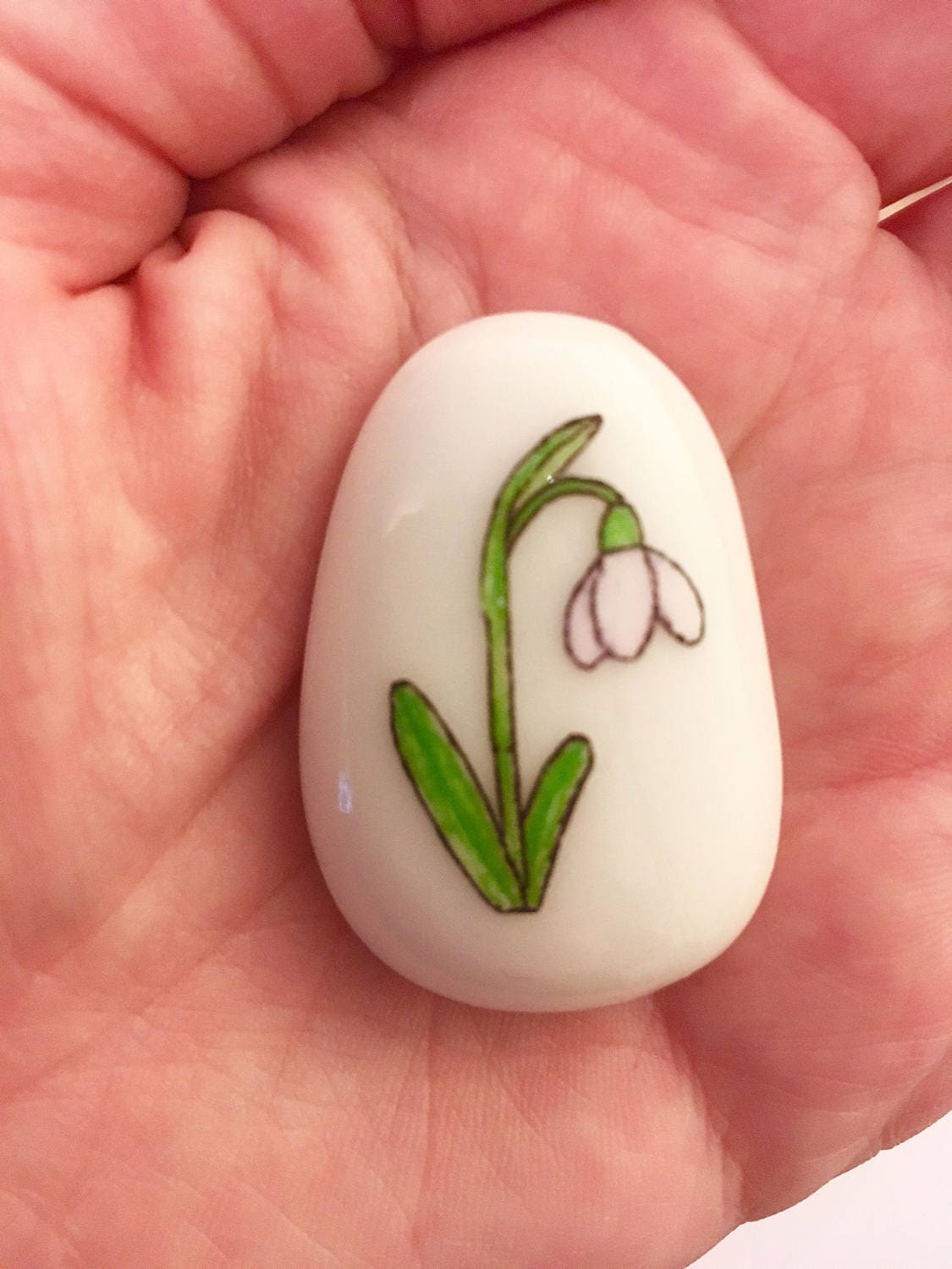 Snowdrop Friendship Good Luck Keepsake Stone Gift | Etsy