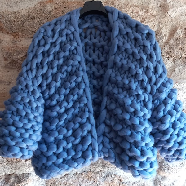 Hand Knit Jacket - Etsy