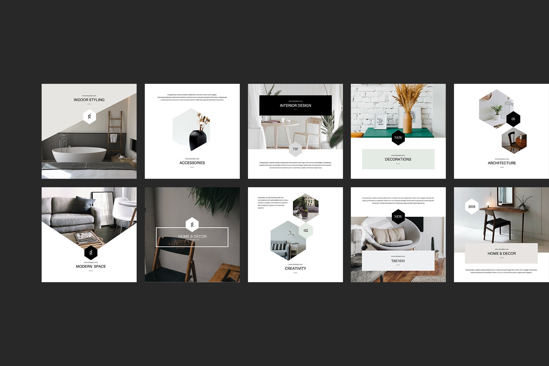 Decor Canva Social Media Home Deco Instagram and Pinterest - Etsy