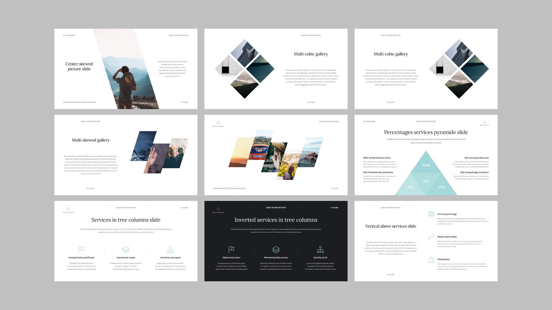 Balance Powerpoint Presentation Template Graphic Design Slideshow Slide ...