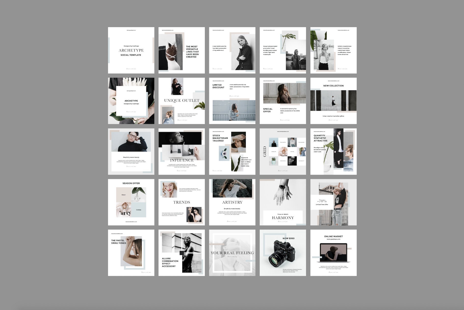 Smart Social Media Balanced Canva Instagram Template, White Clean Canva ...