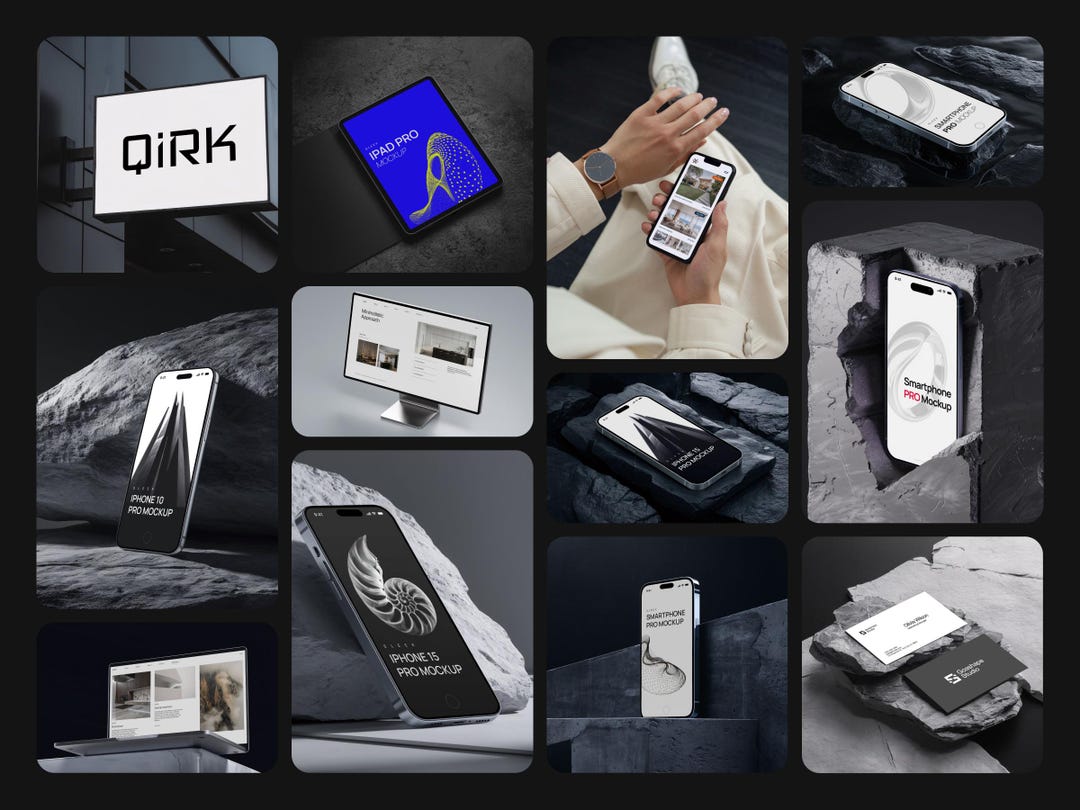 High-quality Device Photoshop Mockups for Professional Presentations & Branding Use, Editable ...