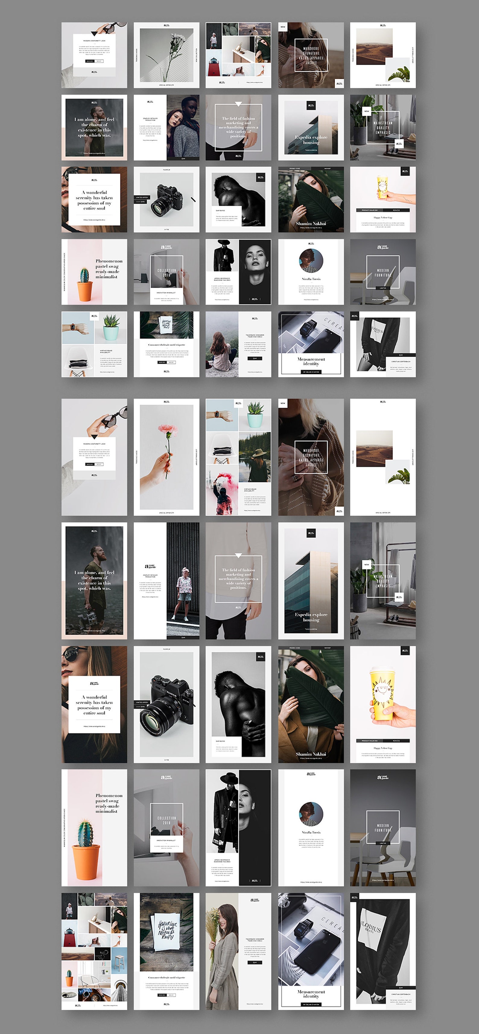 Stylish Social Media Photoshop Instagram Template Creative - Etsy