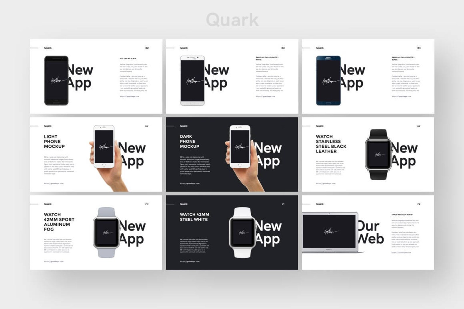 Quark Presentation - Product Showcase Keynote Template - Etsy