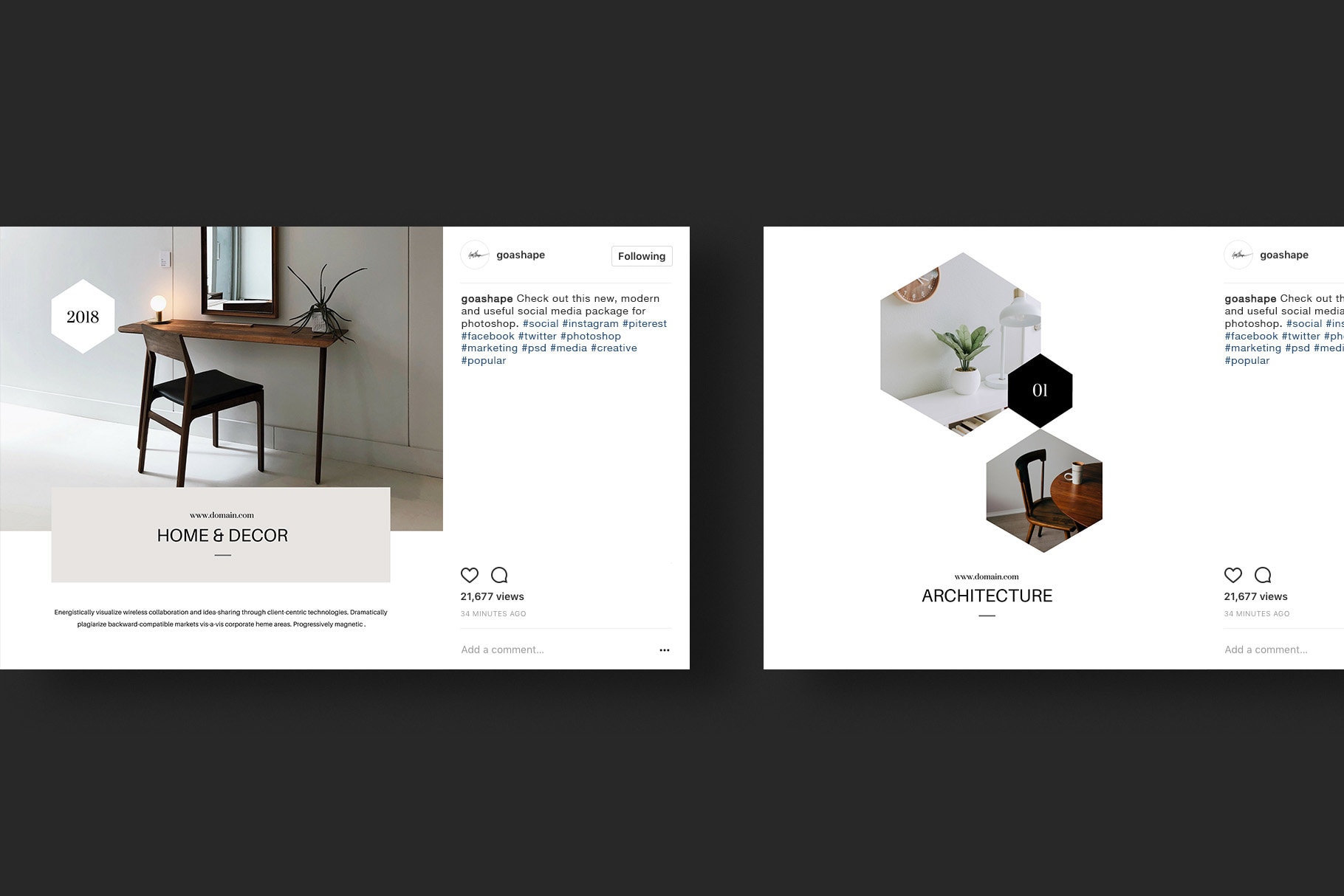 Decor Canva Social Media Home Deco Instagram and Pinterest - Etsy