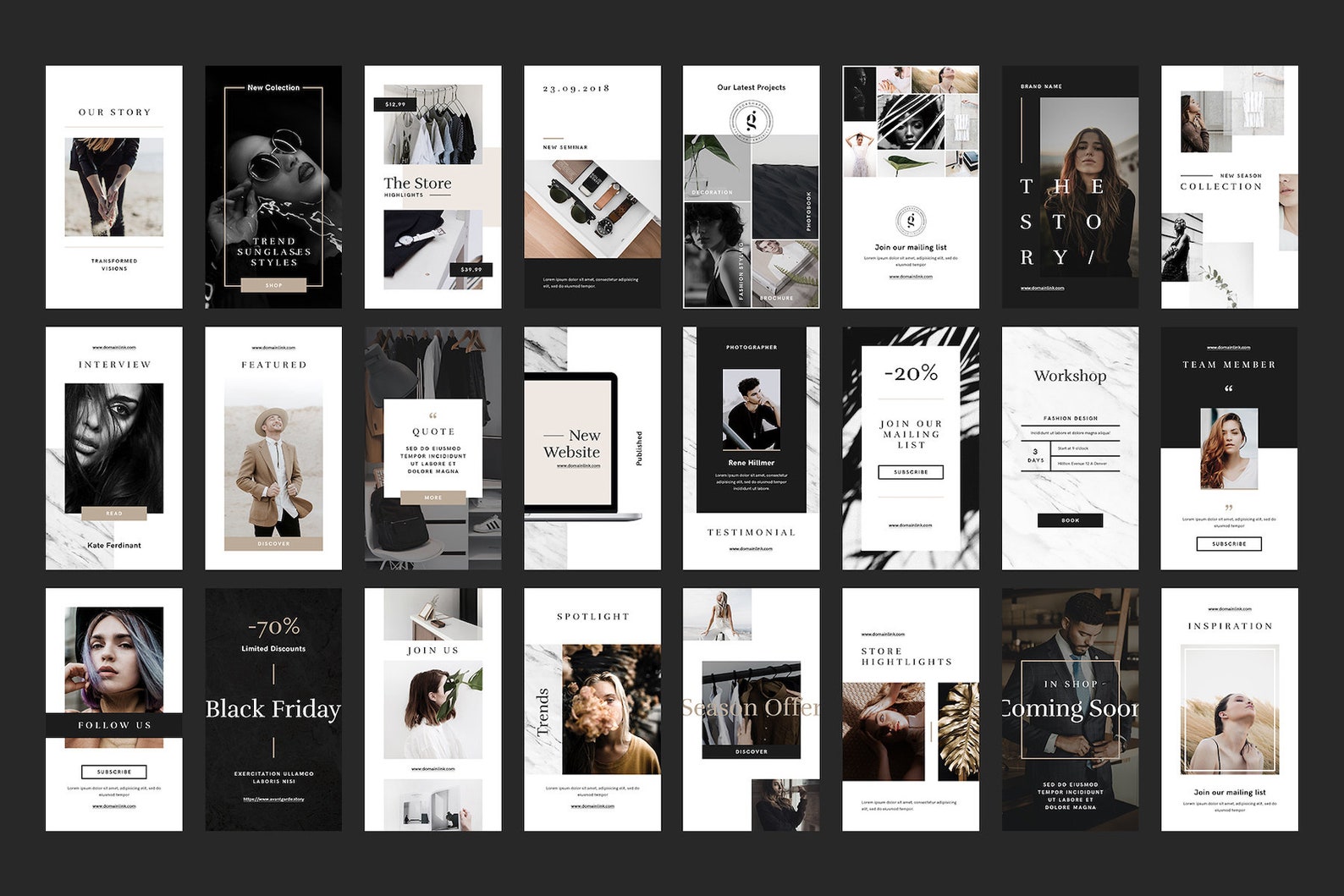 Luxury Social Photoshop Instagram Templates / Modern PSD | Etsy