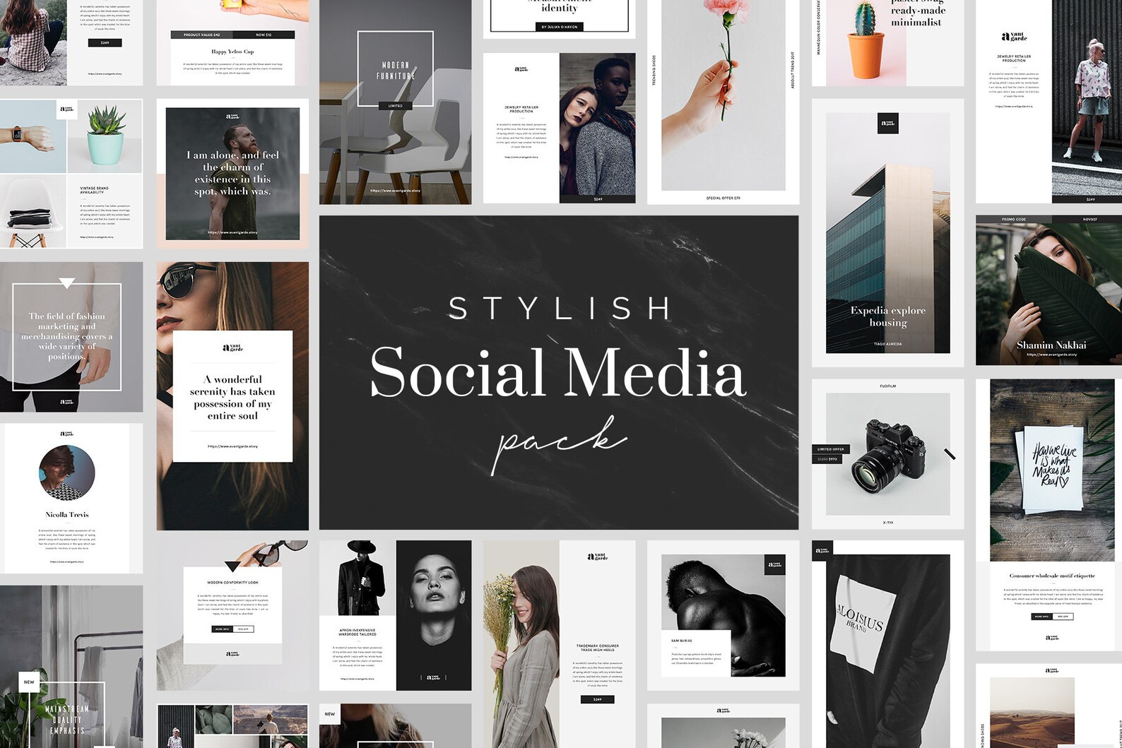 Best of Social Media - Photoshop Templates in Bundle, Package With Best ...