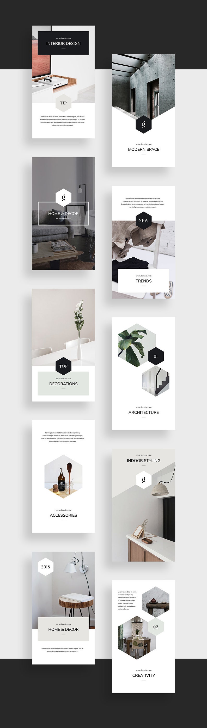 Decor Canva Social Media Home Deco Instagram and Pinterest Template ...