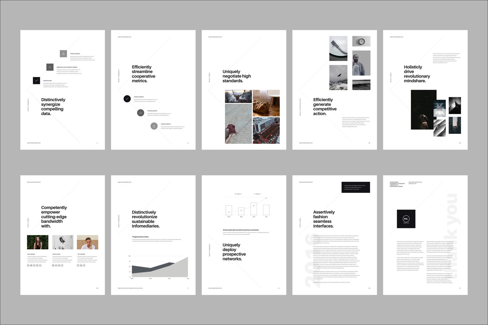 A4 Powerpoint Presentation Template Graphic Design Slideshow Slide Deck ...